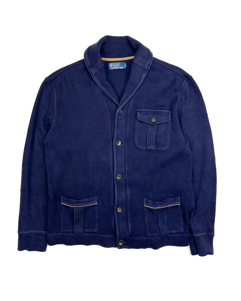 Polo RL Dark Navy Shawl Collar Cardigan (M) – Concrete Matter